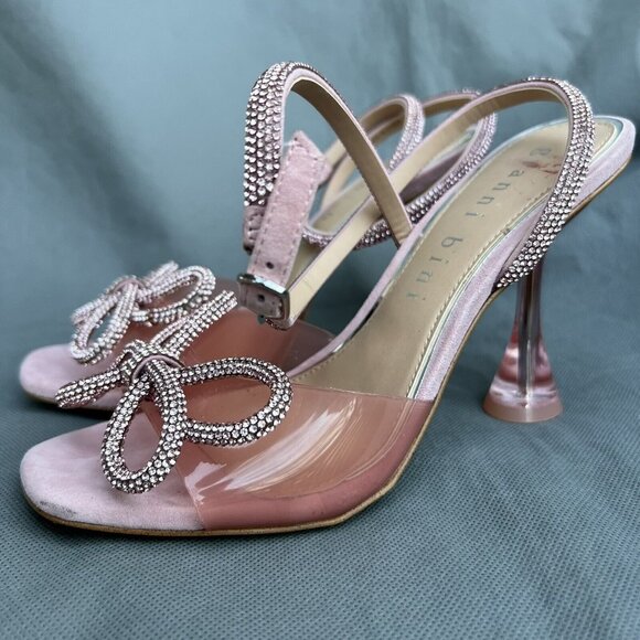 Gianni Bini | Shoes | Gianni Bini Sz 75 Pink Rhinestone Acrylic Heels ...